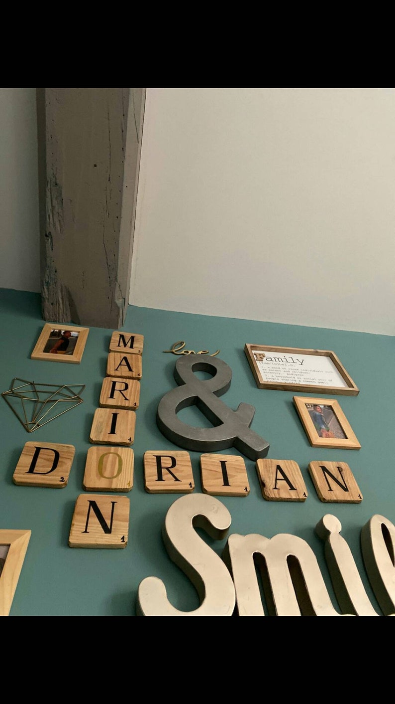 Lettre scrabble/10cm/lettre personnalisé/ tableau | Etsy France