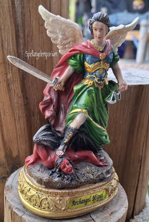 Archangel Miguel Statue ~ Estatua De San Miguel ~santeria / Ifa ...