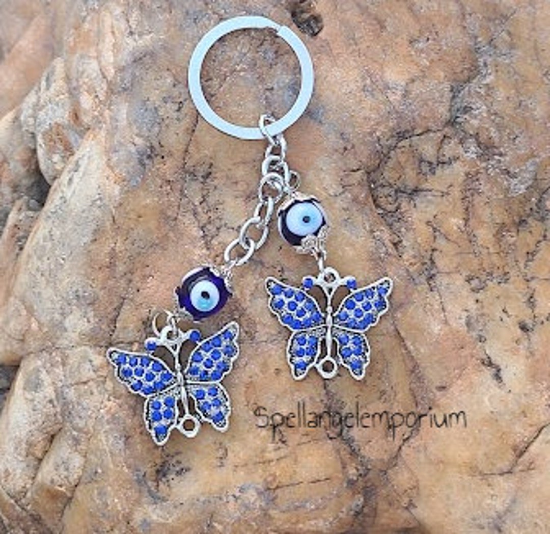 Evil Eye Butterfly Key Chain Blessed ~ Llavero De Mal De Ojos Con ...