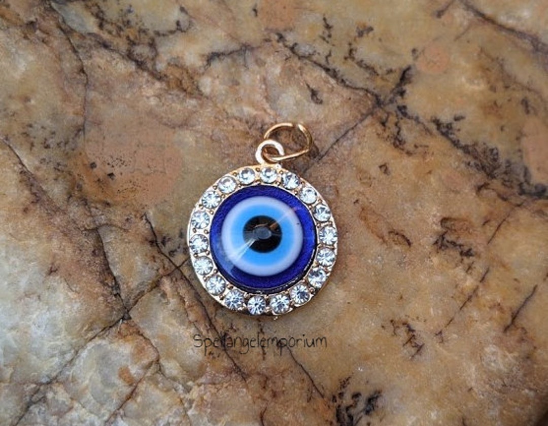 Evil Eye Blessed Gold Tone Pendant ~ Colgante De Ojo Dorado Bendecido ...