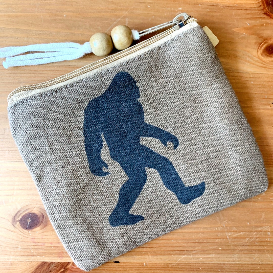 Mini Bigfoot Pouch - 5.5"x4.5, Rustic, Coin Purse, Coin Bag, Travel Bag ...