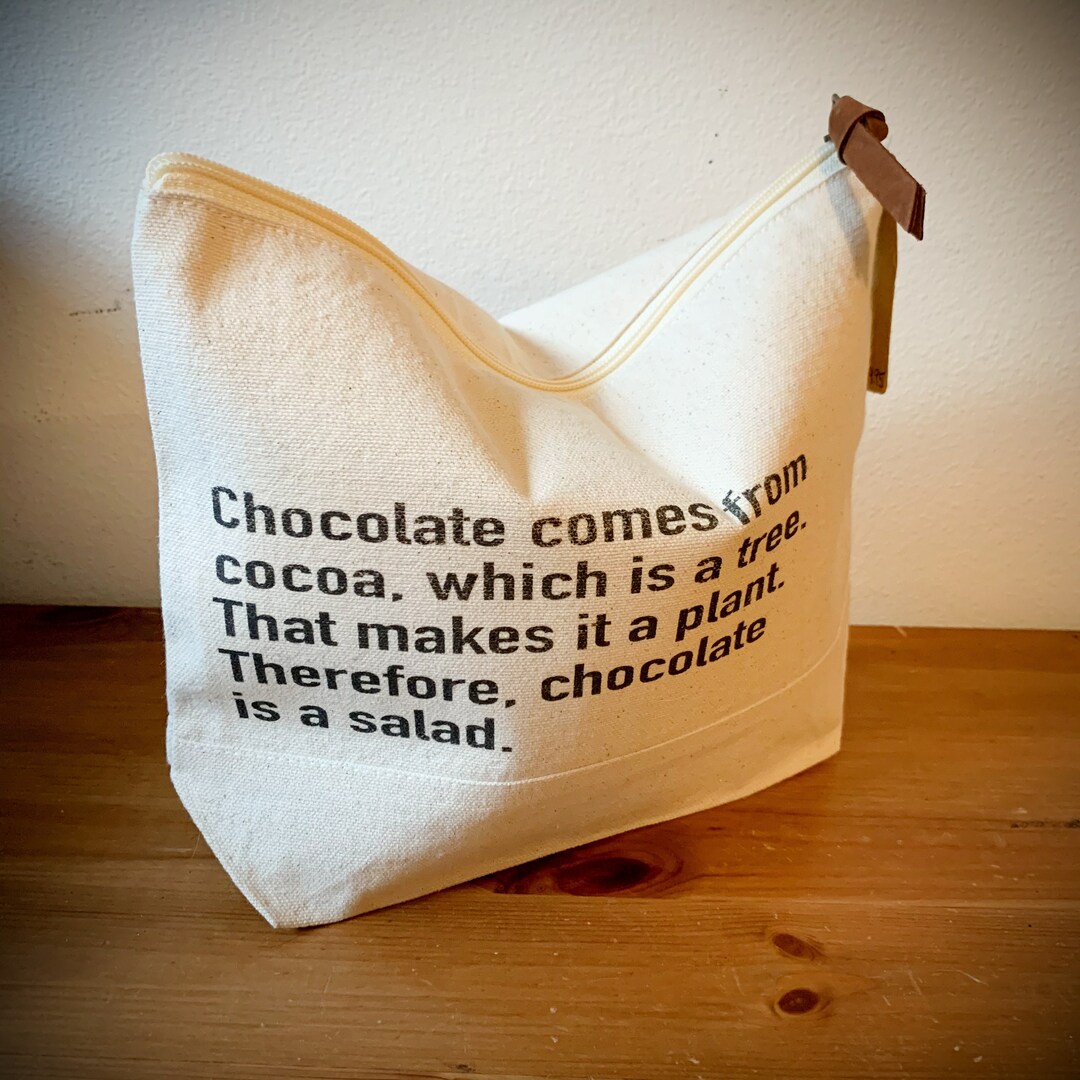 Large Canvas Pouch, Chocolate 11"x9", Travel Pouch, Small Purse, Make ...
