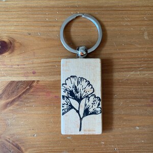 Wood Key Chain, Hand Painted, PNW, Floral, Mountains, Nature, Outdoors ...