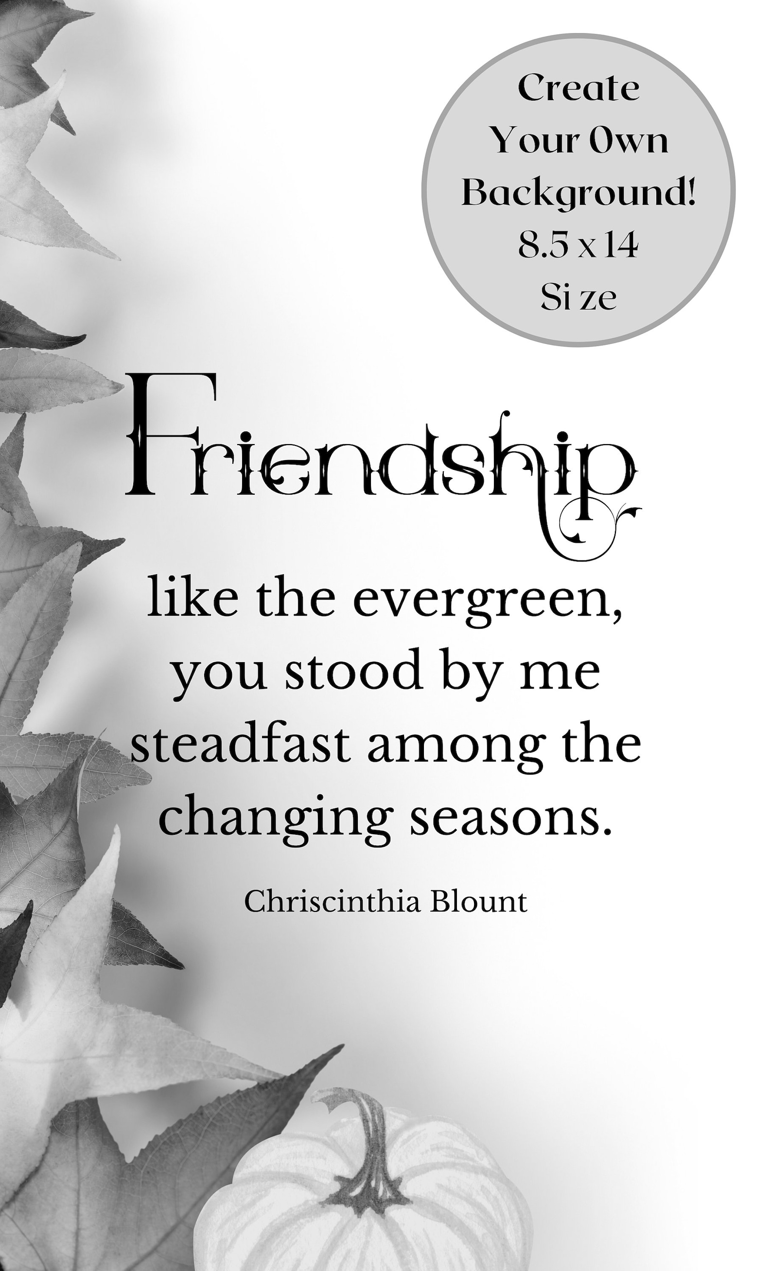 Minimalist Poem, Friendship Poem, Five Sizes, Autumn 2023, Autumn Poem ...