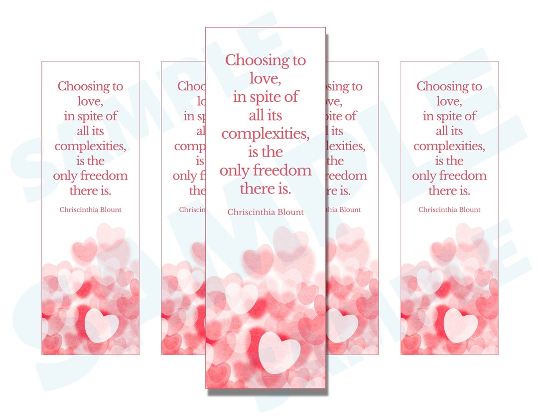 Printable Love Poem Bookmark, 2x6 Bookmarks, Bookmarks With Poems ...