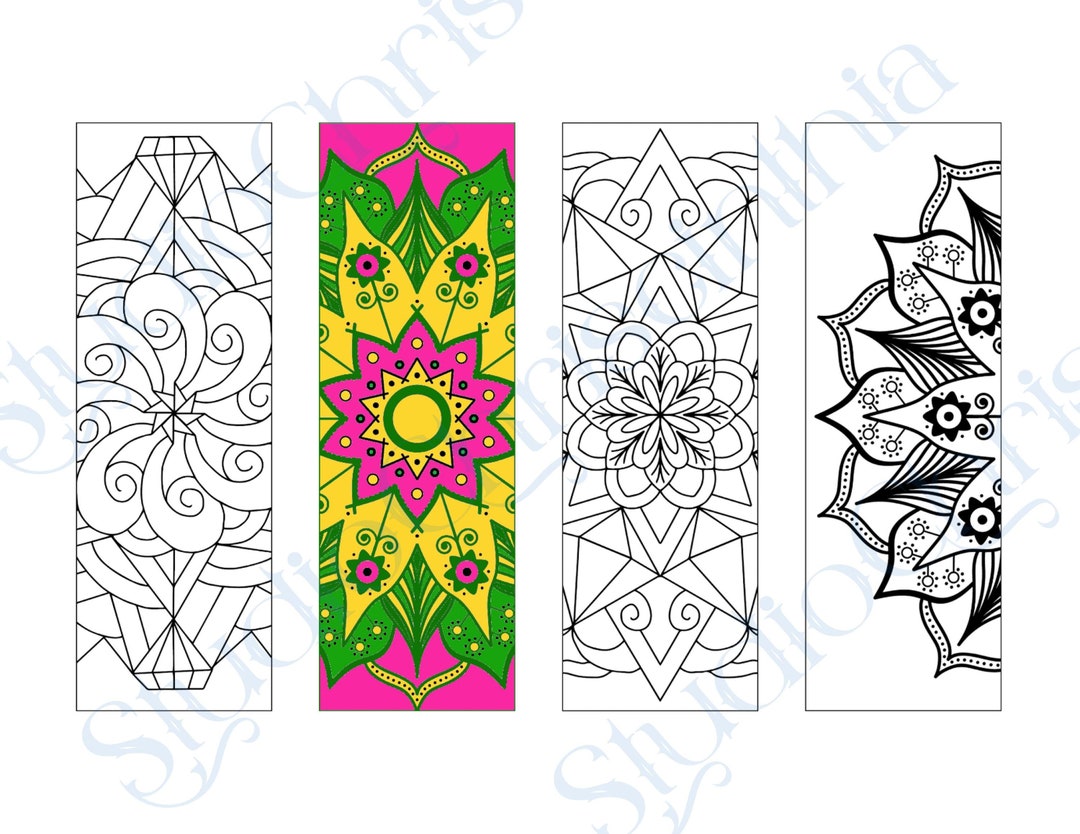 Christmas Mandala Bookmarks, Self-care Coloring, Coloring Activity ...