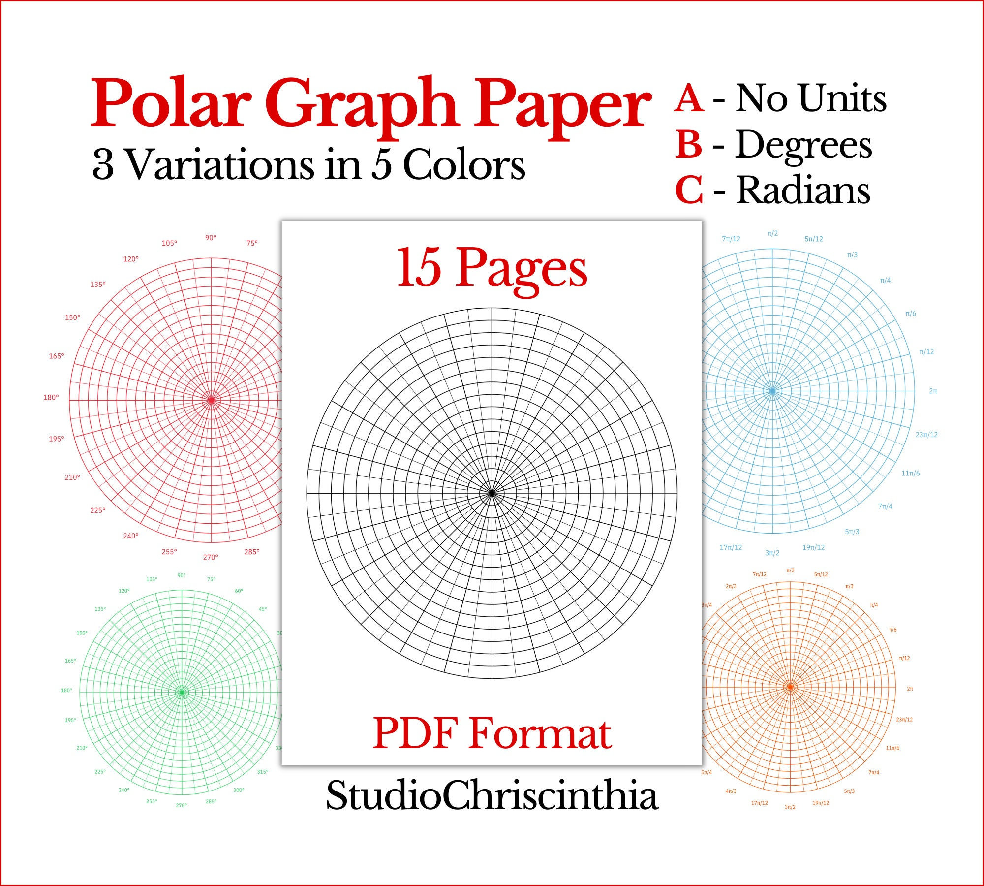 Circular Graph Paper, STEM Education, STEAM Education, Back to School ...