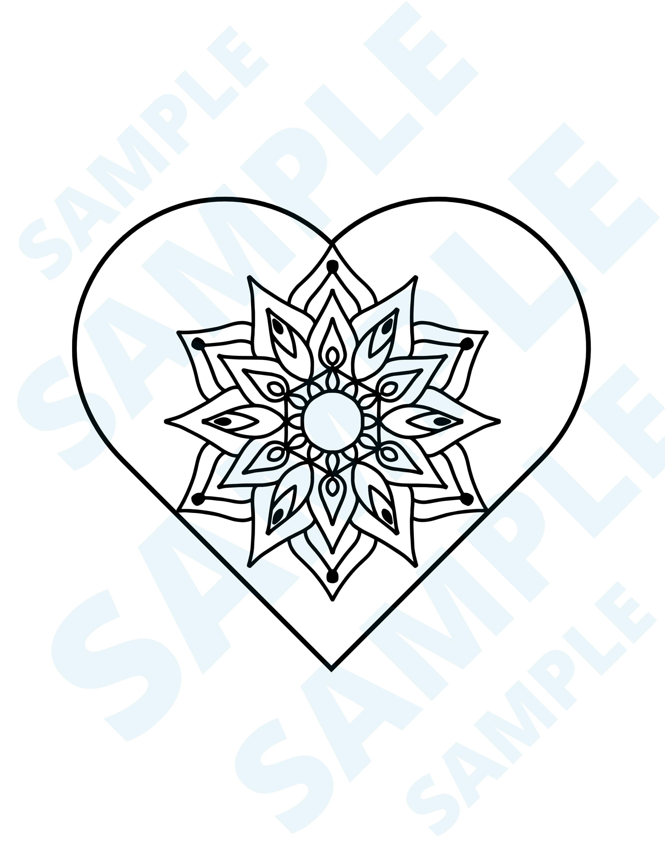 Heart Shape Coloring Sheet