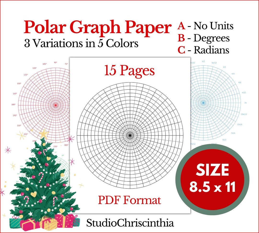 Polar Graph Paper Bundle, STEM Christmas Gift, STEM Gift, STEAM ...