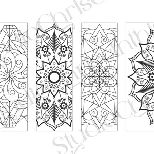 Christmas Mandala Bookmarks, Self-care Coloring, Coloring Activity ...