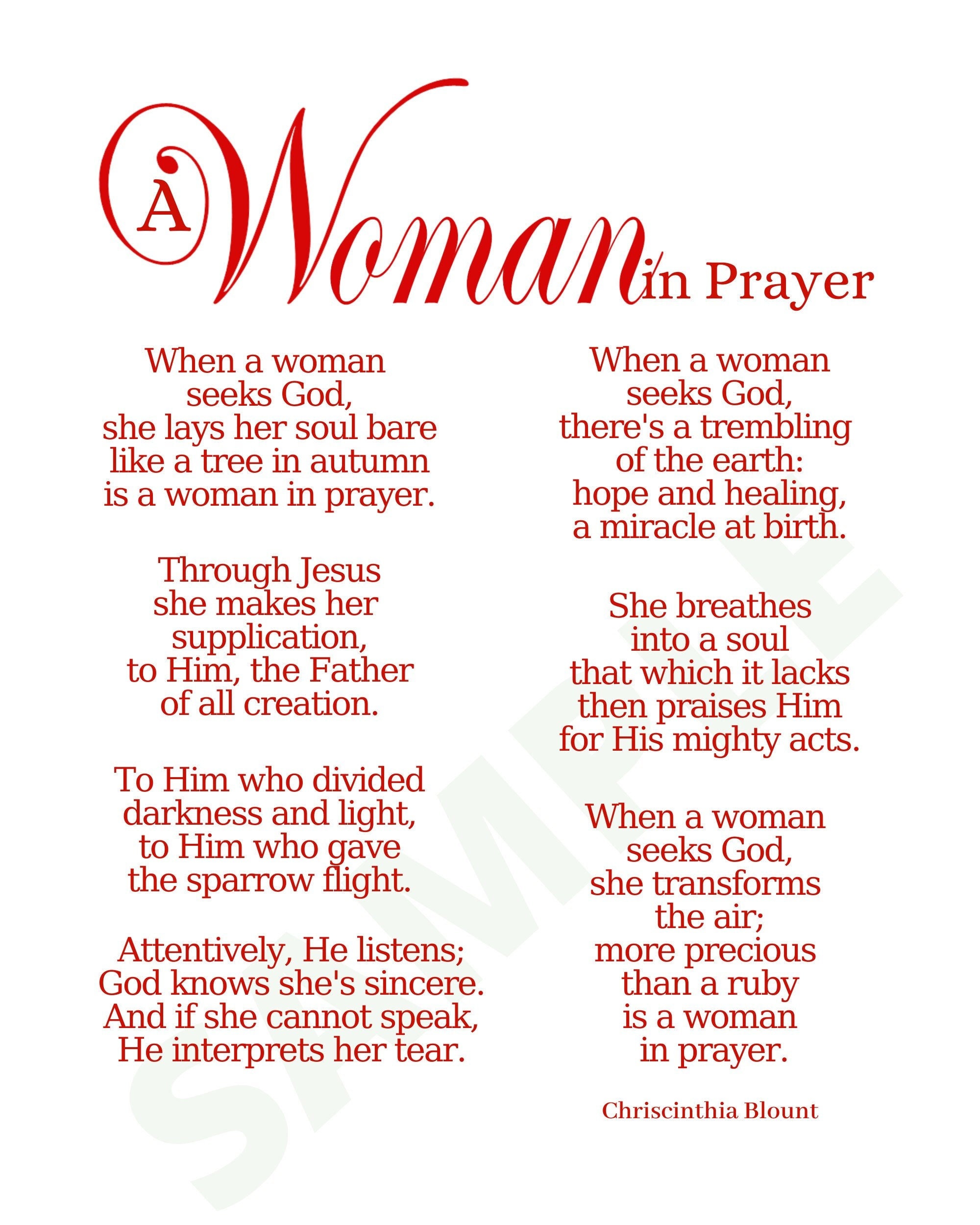 Spiritual Poems For Women