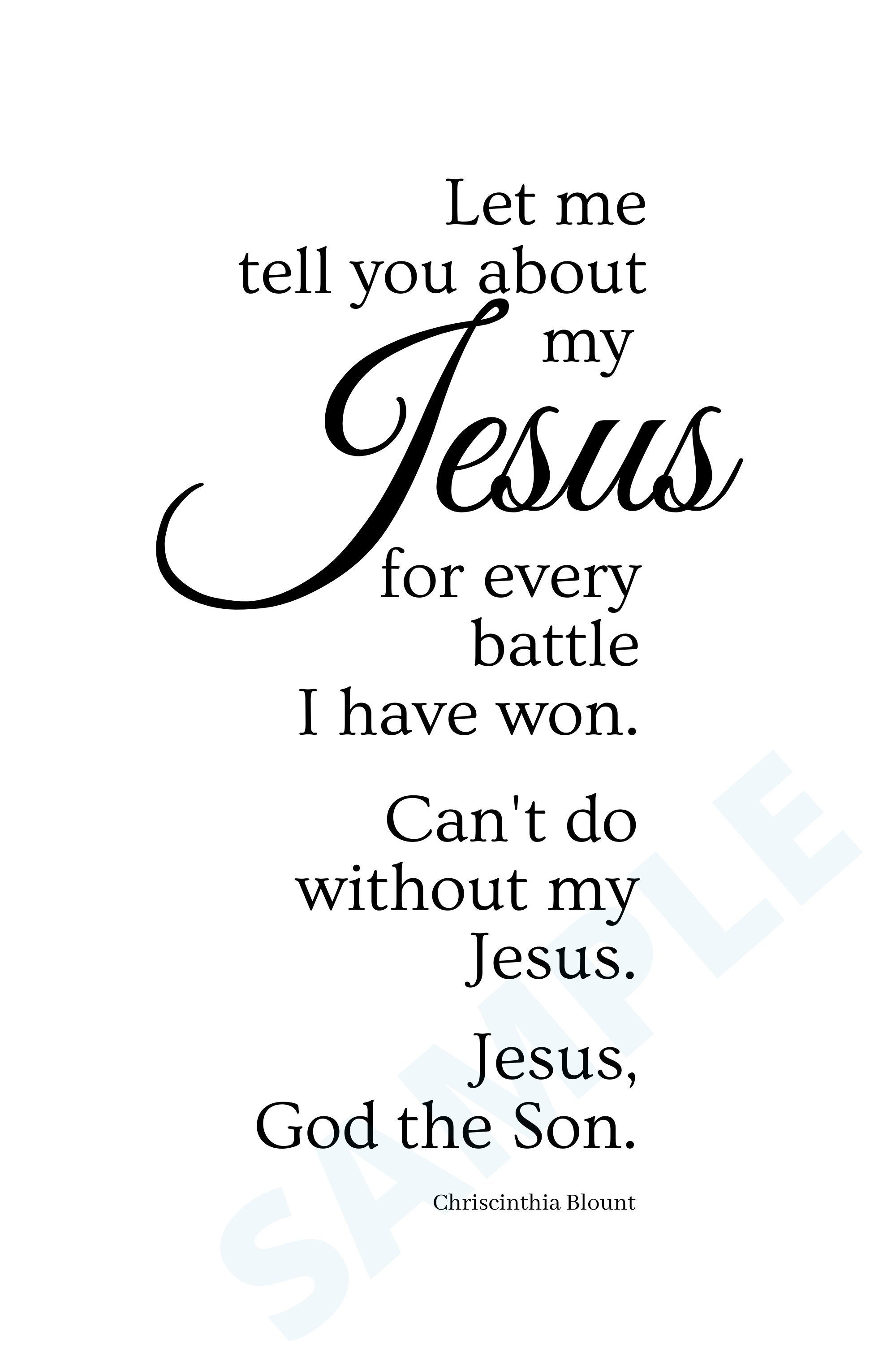 Printable Posters Christian Poems Jesus Printables | Etsy