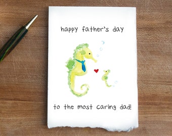 Seahorse Dad Card | Etsy