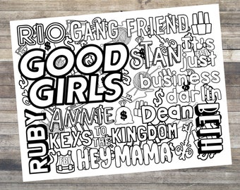 Gossip Girl Adult Coloring Sheet INSTANT DOWNLOAD | Etsy UK