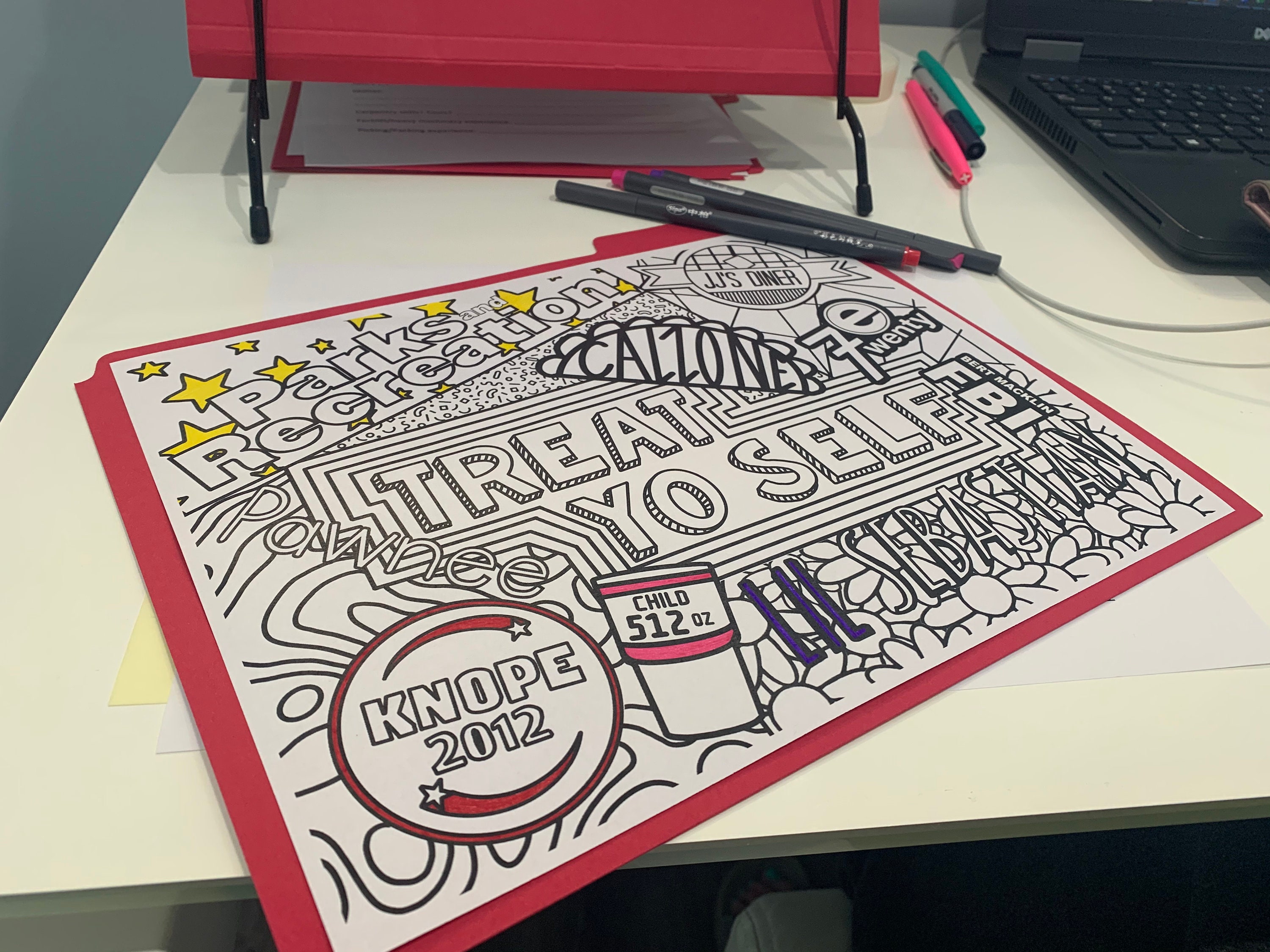 Parks and Rec Adult Coloring Sheet | INSTANT DOWNLOAD - Etsy