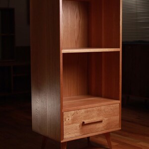 Halfstack Bookcase, 43"h, Modern Storage, Mid-century Record Storage ...