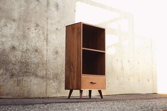 Halfstack Bookcase 43H Modern Storage Mid-Century | Etsy