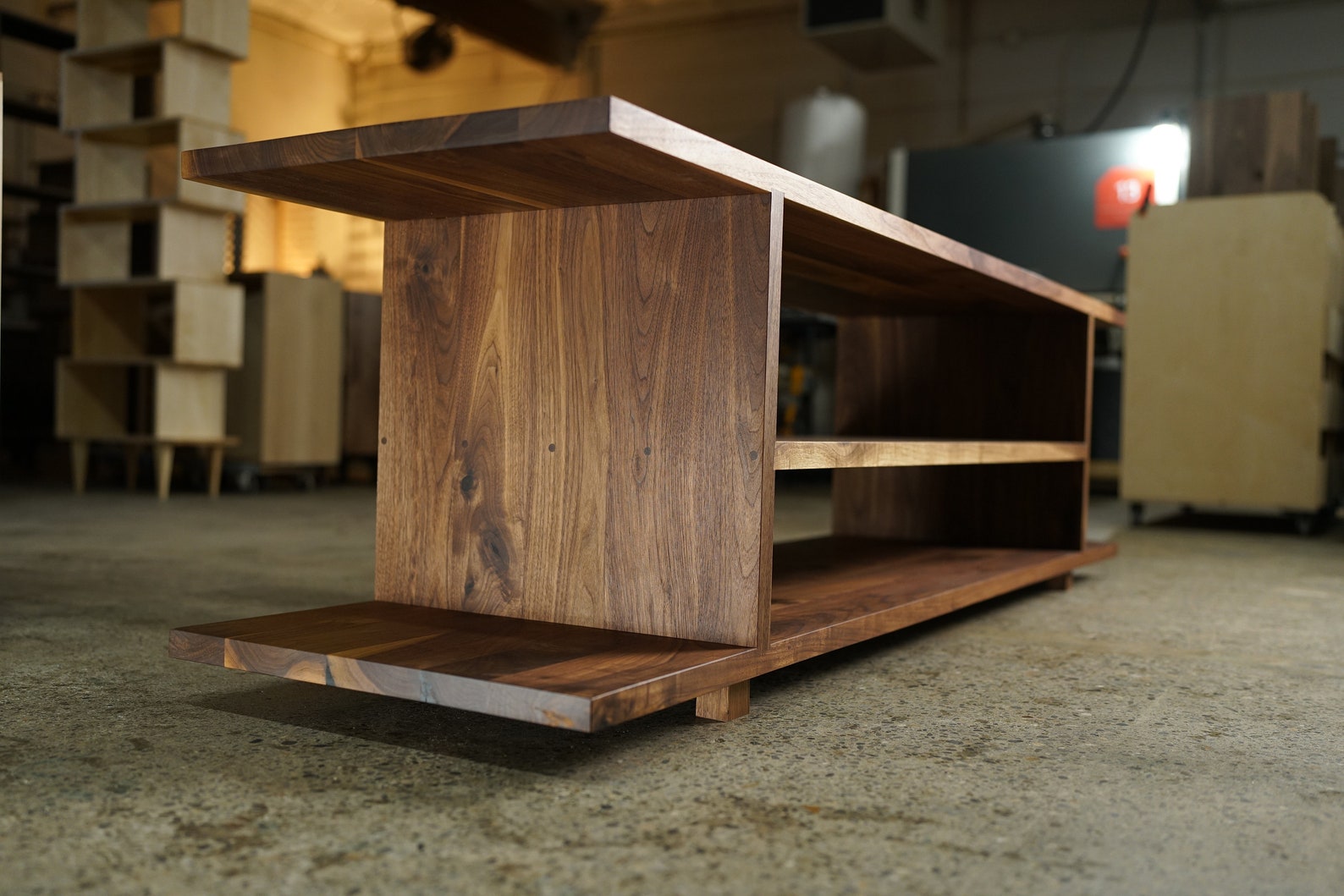 Saki Console Table, Solid Wood Modern Table, Domestic Hardwood shown in ...