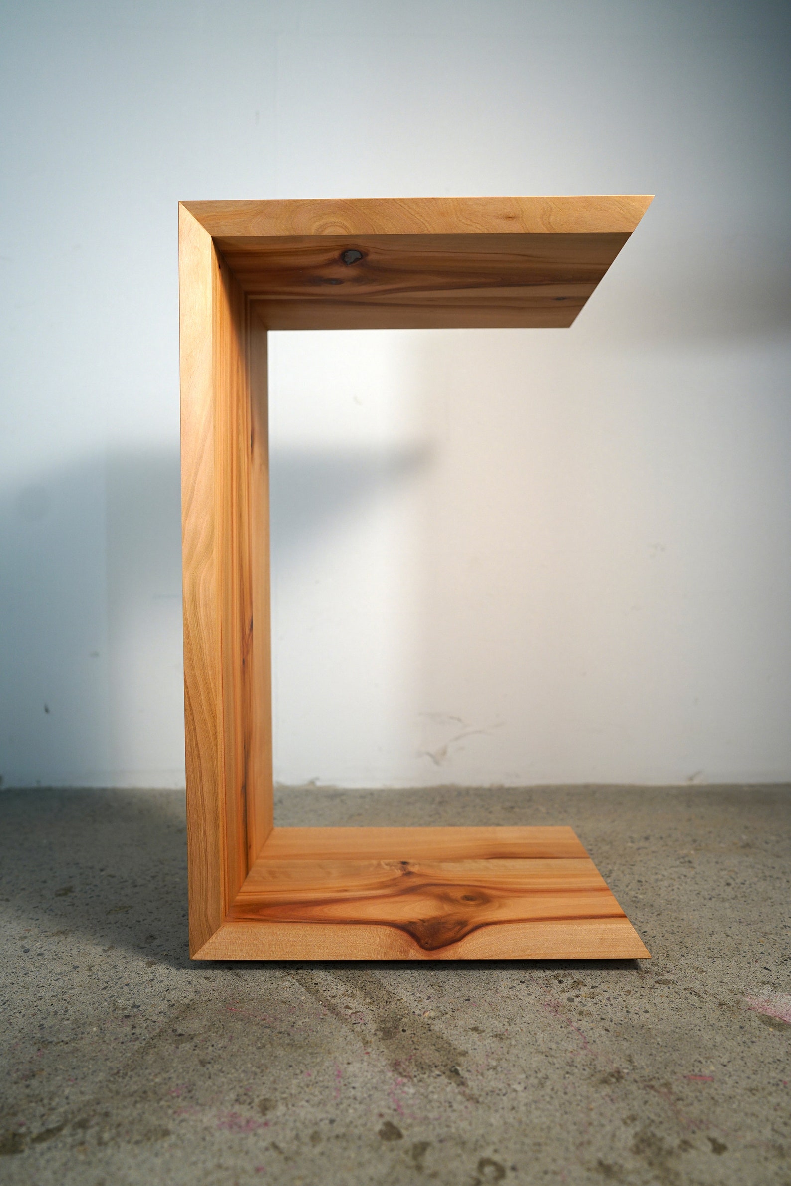 C-table End Table. Geometric End Table Wood Nightstand | Etsy