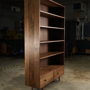 Fullstack Bookcase Double Wide, 45w, Modern Bookshelf, Vinyl Bookcase ...