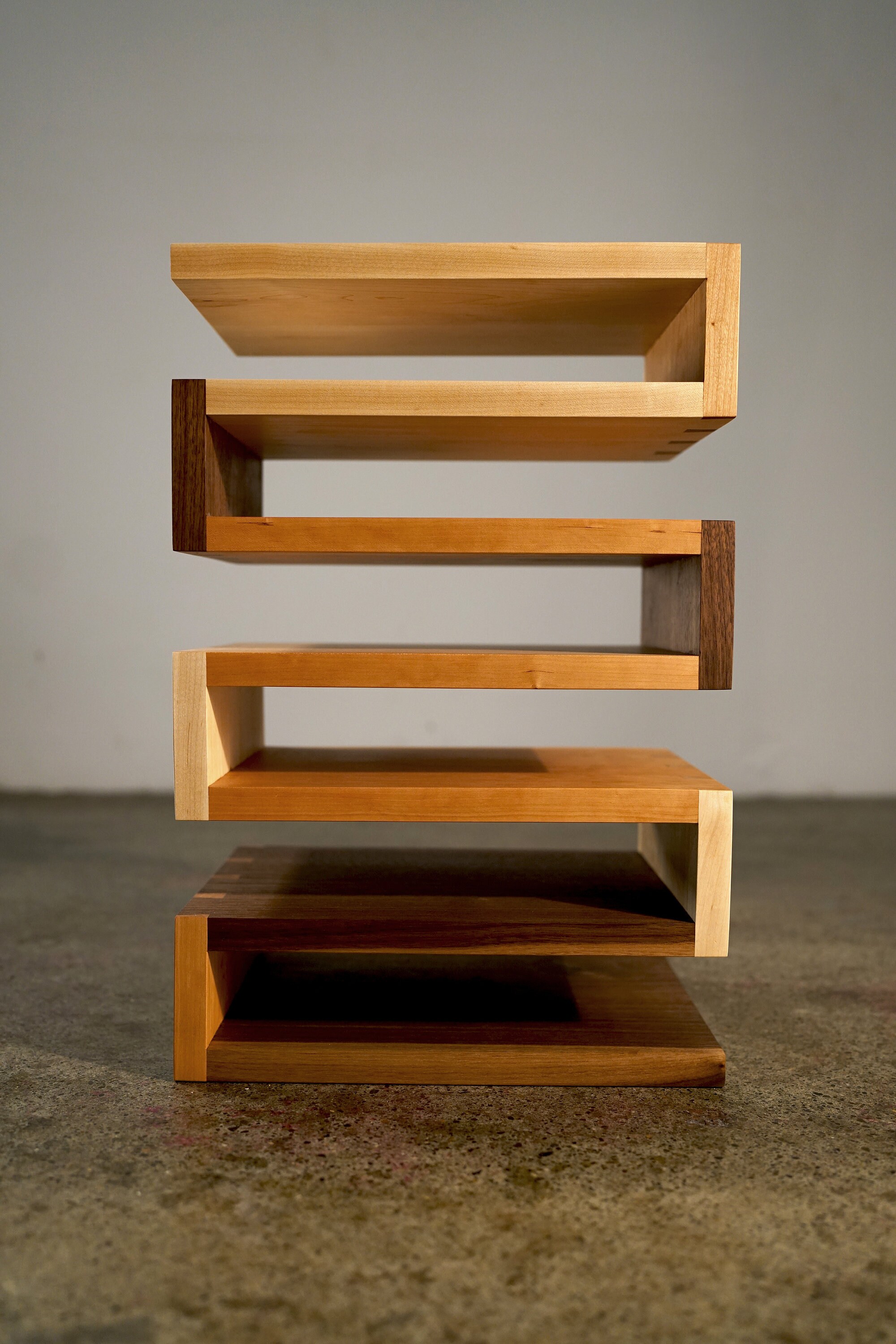 Serpentine End Table Dovetail Joinery Furniture Art Solid - Etsy