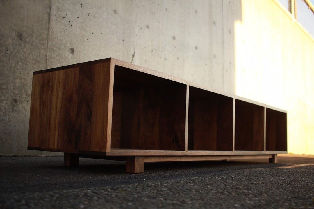 Warner Foyer Bench, 72"w, Handcrafted Solid Wood, Modern Design (shown ...