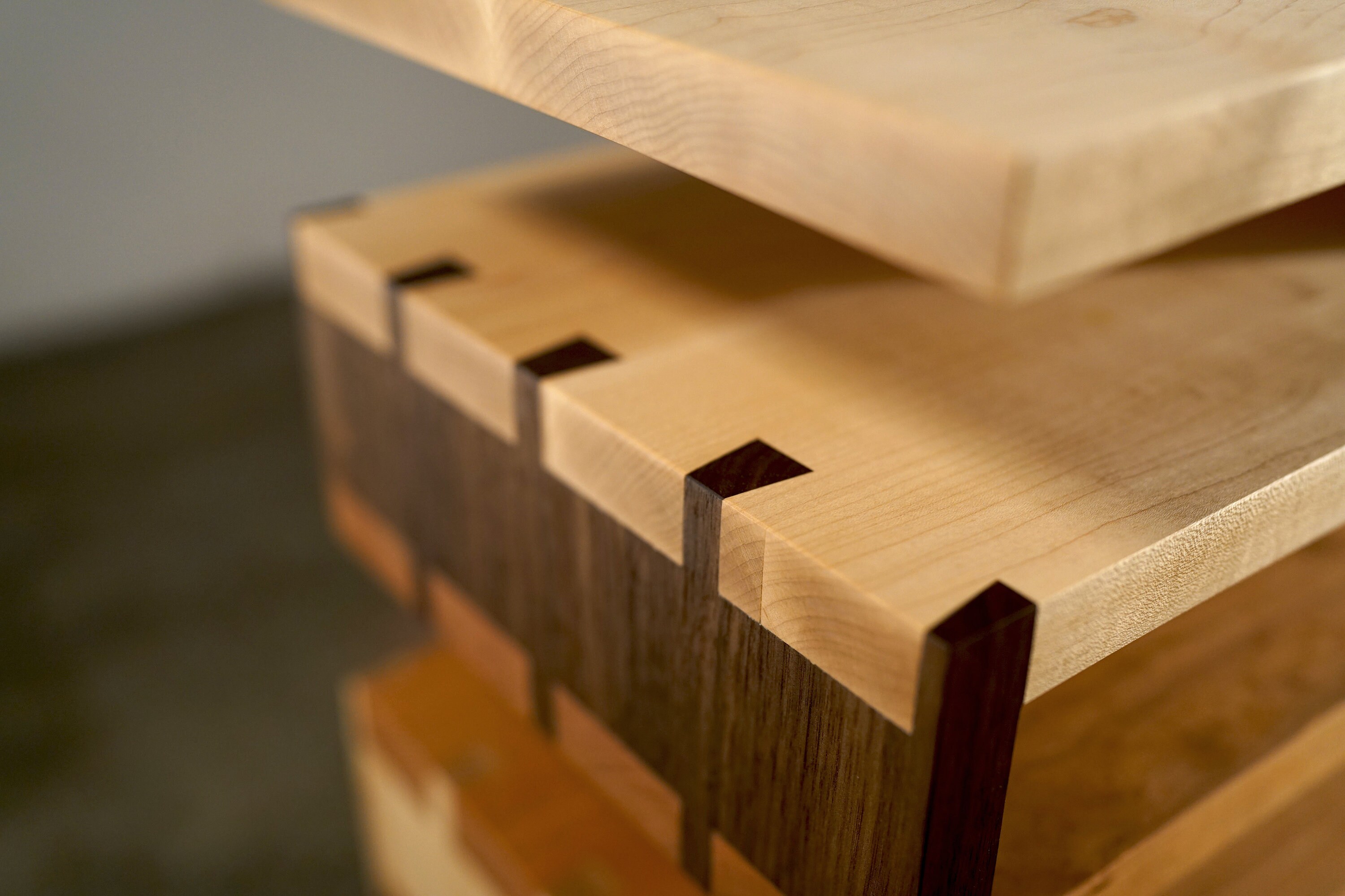 Serpentine End Table Dovetail Joinery Furniture Art Solid - Etsy