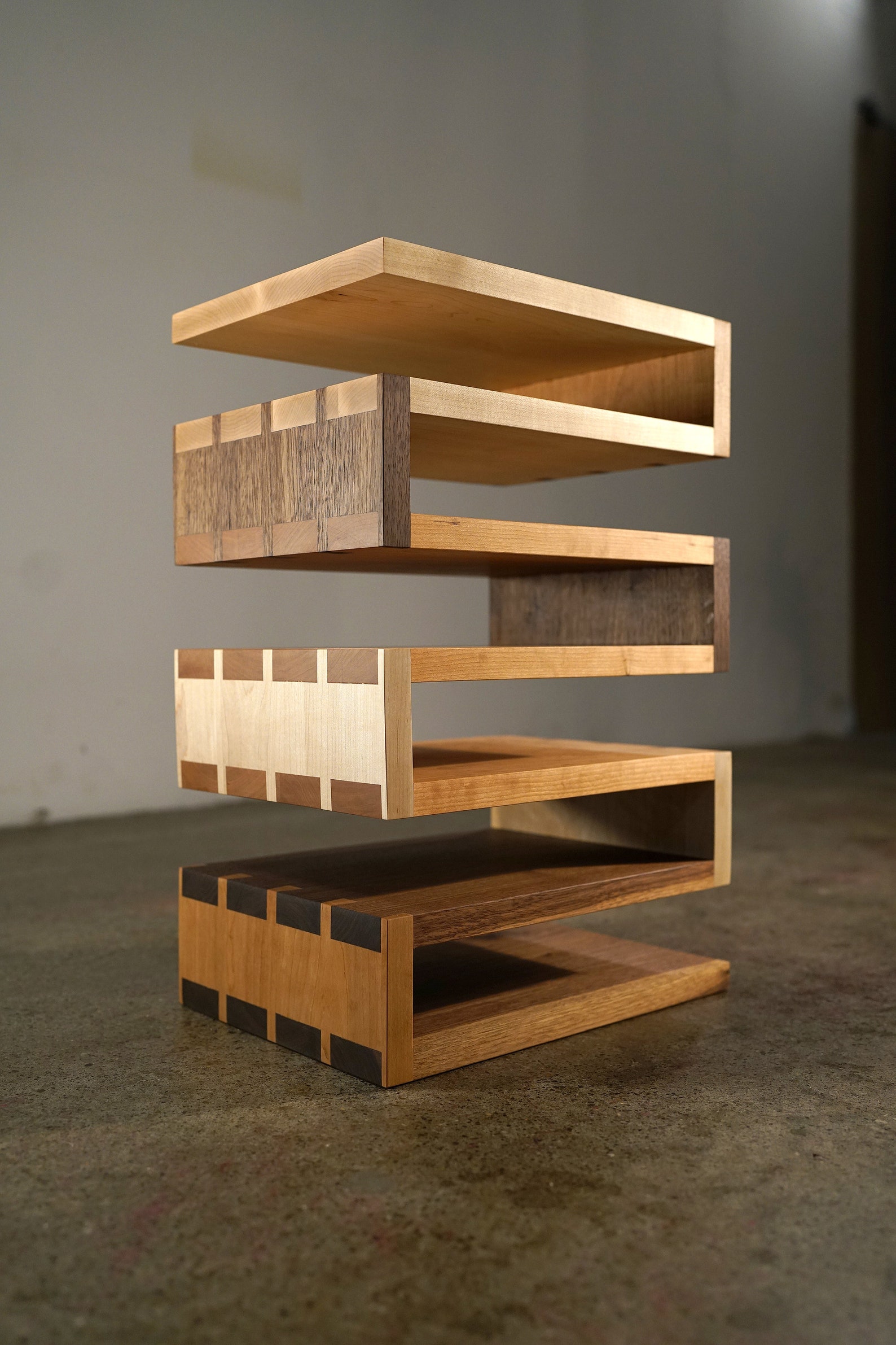 Serpentine End Table Dovetail Joinery Furniture Art Solid - Etsy