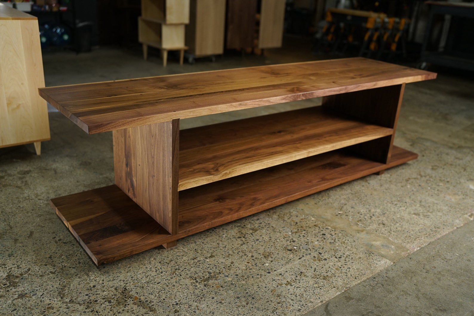 Saki Console Table, Solid Wood Modern Table, Domestic Hardwood shown in ...