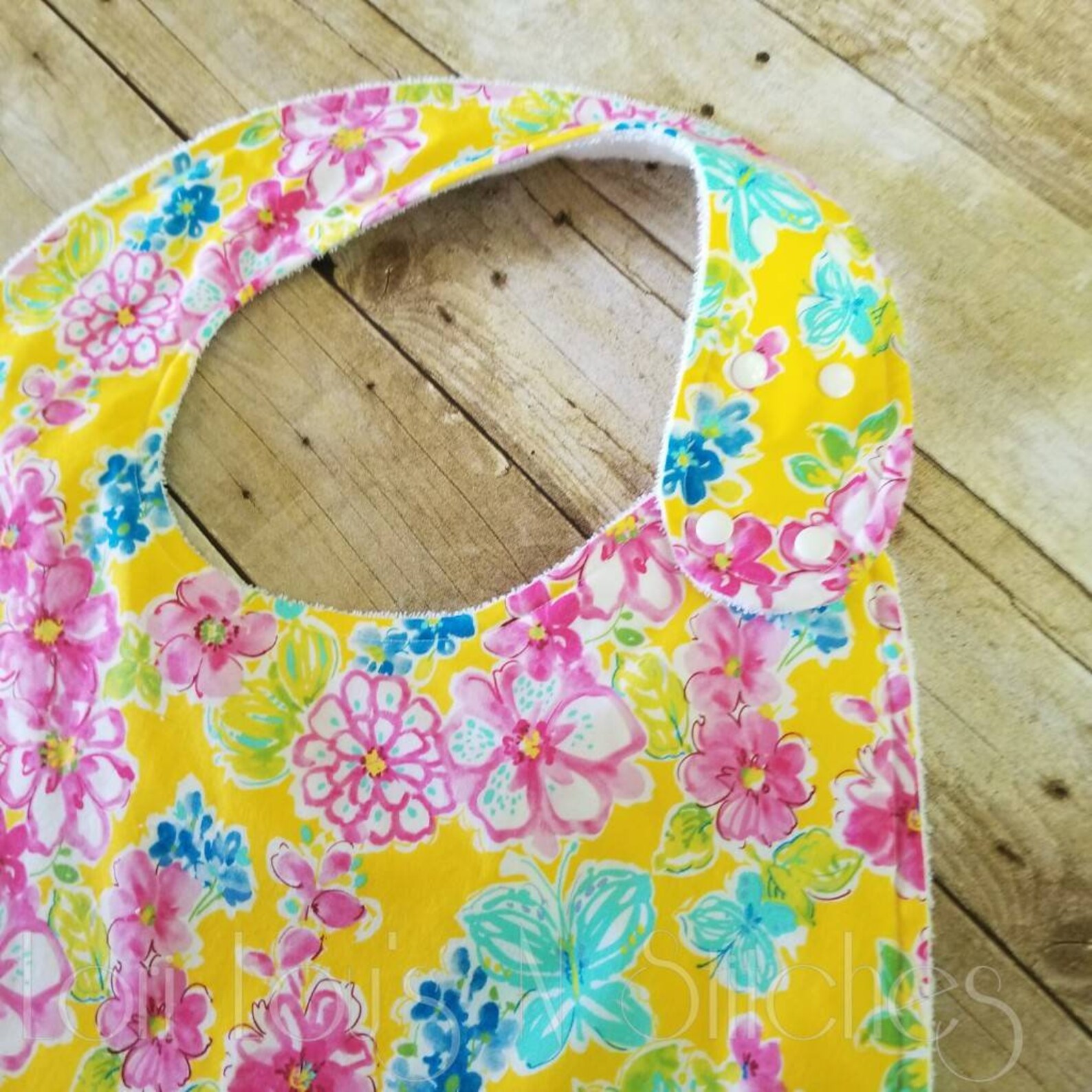 Adult Bib Adult Clothing Protector Floral Bib Flowers Multi Color Bib ...