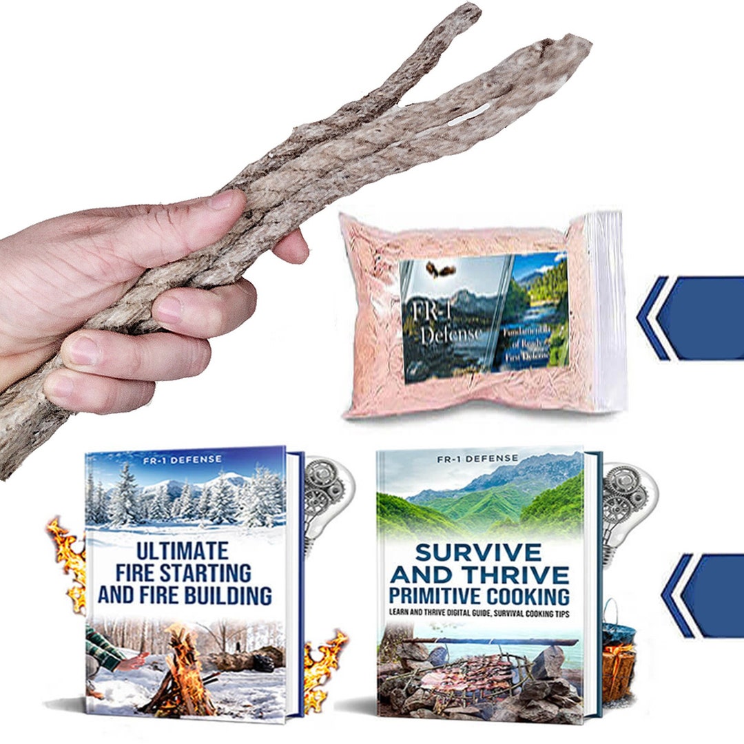 All Weather Fire Starter, Thicker and Bigger Survival Wick Hemp Cord ...