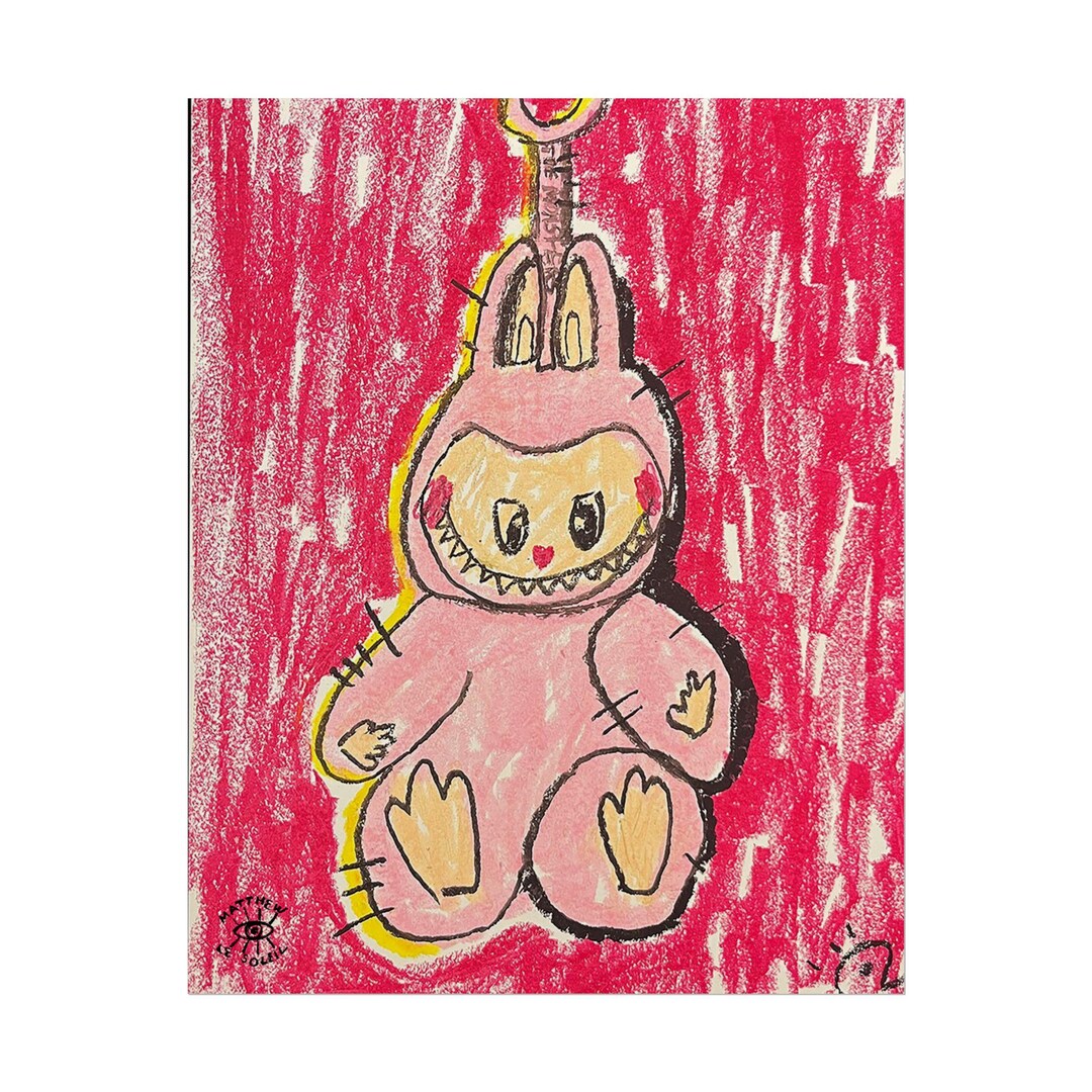 Rolled Posters, Labubu Doll Hand Drawing Print, Wall Art, Kids Room ...