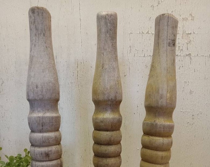 1 Vintage Salvaged Wood Spindle Post, Farmhouse Spindle, Salvaged Wood ...