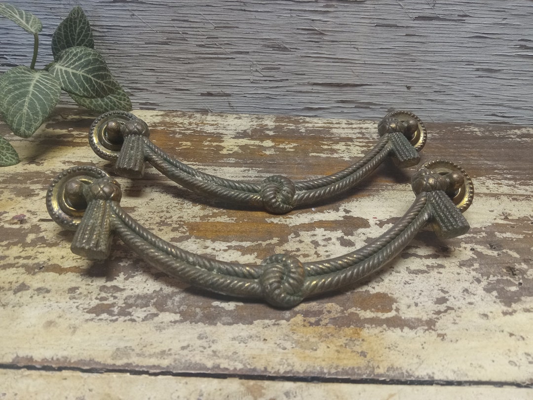 2 Vintage French Provincial Farmhouse Drawer Pulls, Fixerupper Dresser ...