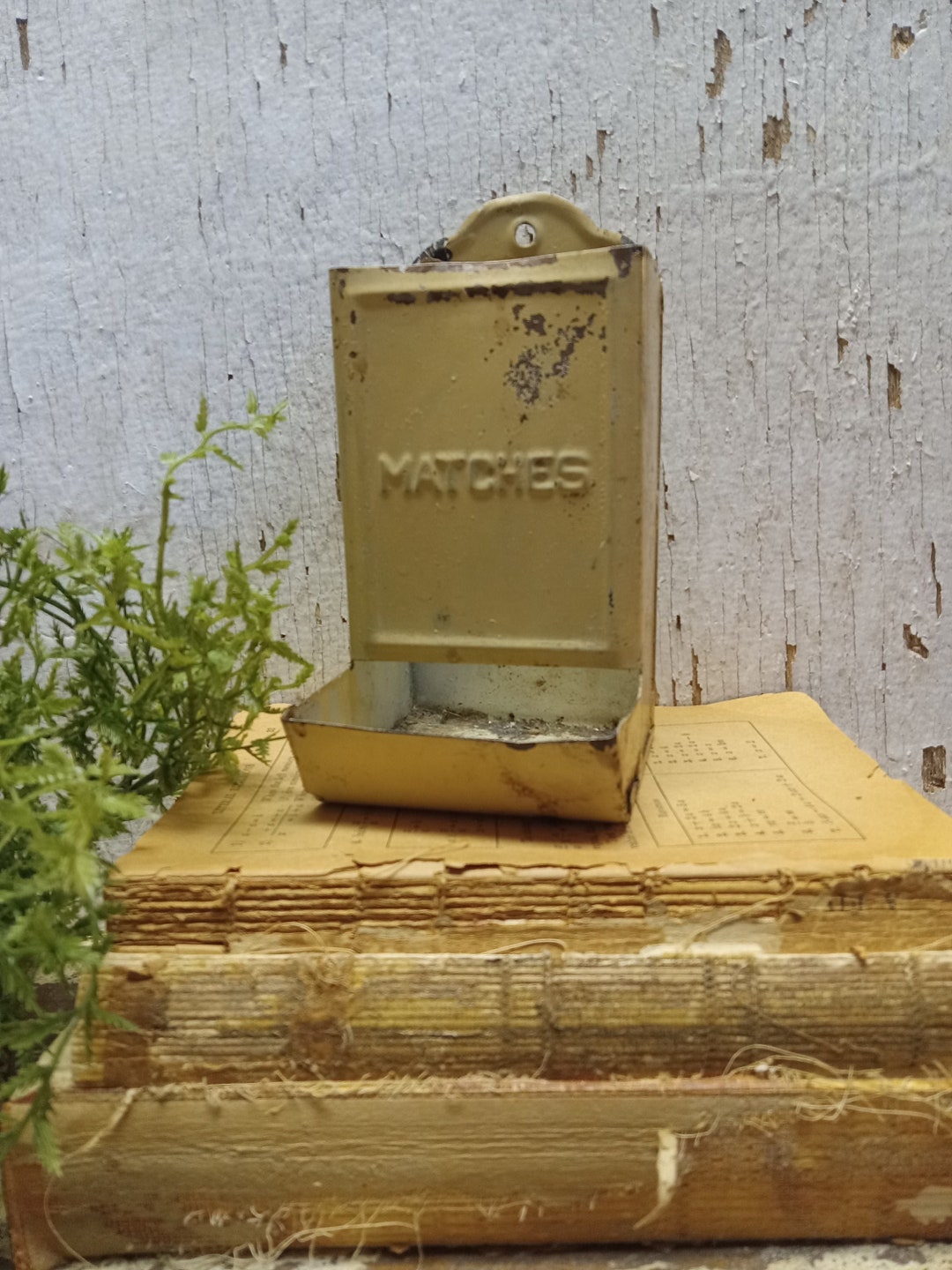 Vintage Match Box Holder, Primitive Match Box Holder, Farmhouse Decor ...