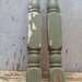 2 Green Peely Chippy Wood Spindle Post, Spindle Post Farmhouse Shabby ...