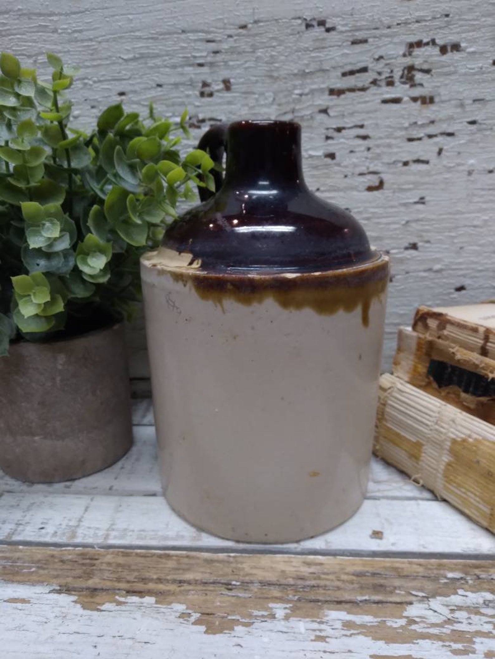 Antique Crock Jug Stone Ware Antique Crock Salt Glazed Crock - Etsy