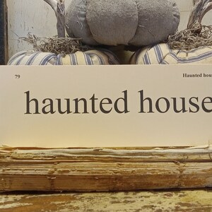 One Vintage Inspired Fall Flash Card, Haunted House Flash Card, Flash ...