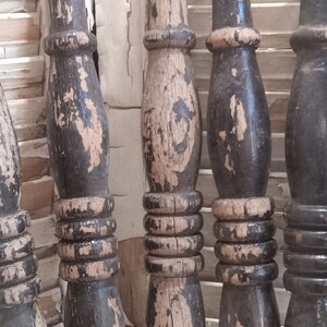 1 Chippy Black Architectural Salvage Wooden Spindle , Spindles ...