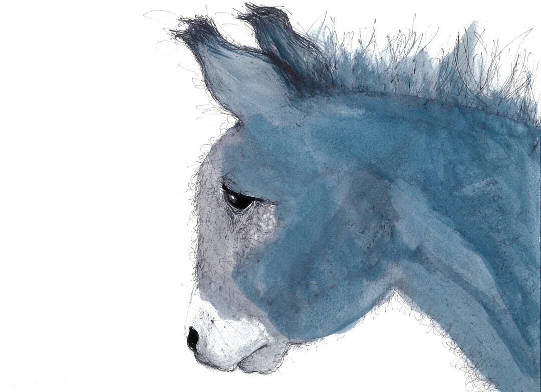 Donkey Greeting Card - Etsy
