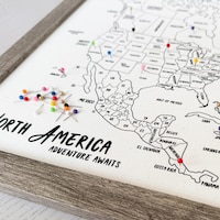 Push Pin North America - Push Pin USA - Personalized Travel Map ...