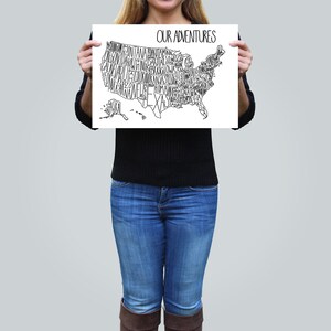 USA Map Printable, Homeschool Decor, Large Poster, Art, Print, Sales ...