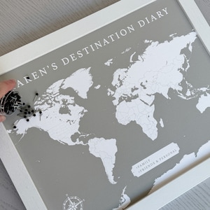 World Push Pin Personalized Map, Custom Push Pin Map for Travels ...