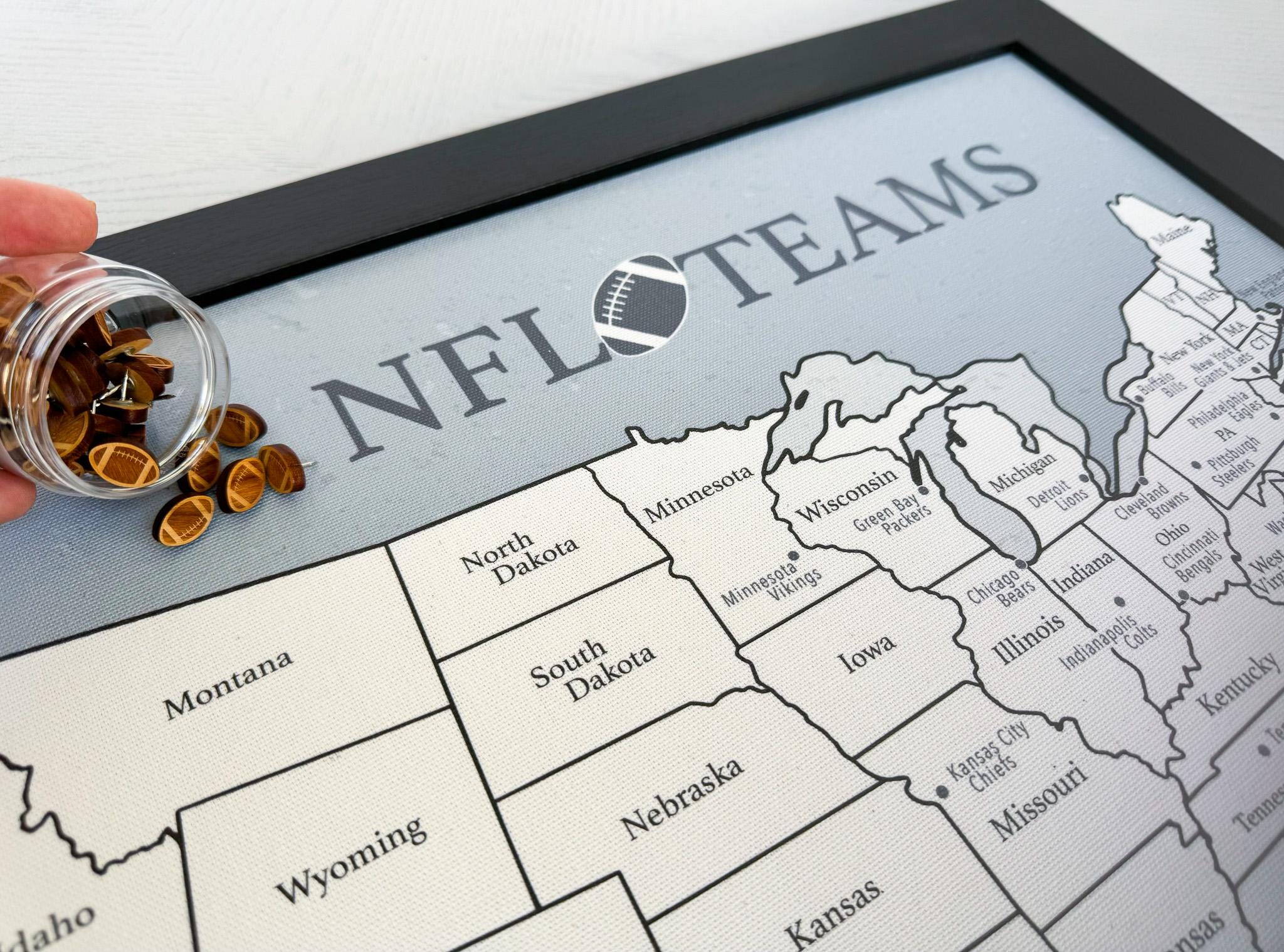 NFL Stadium Push Pin Map: Personalized Football Travel Tracker ...
