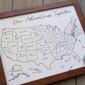 Push Pin Map - Etsy