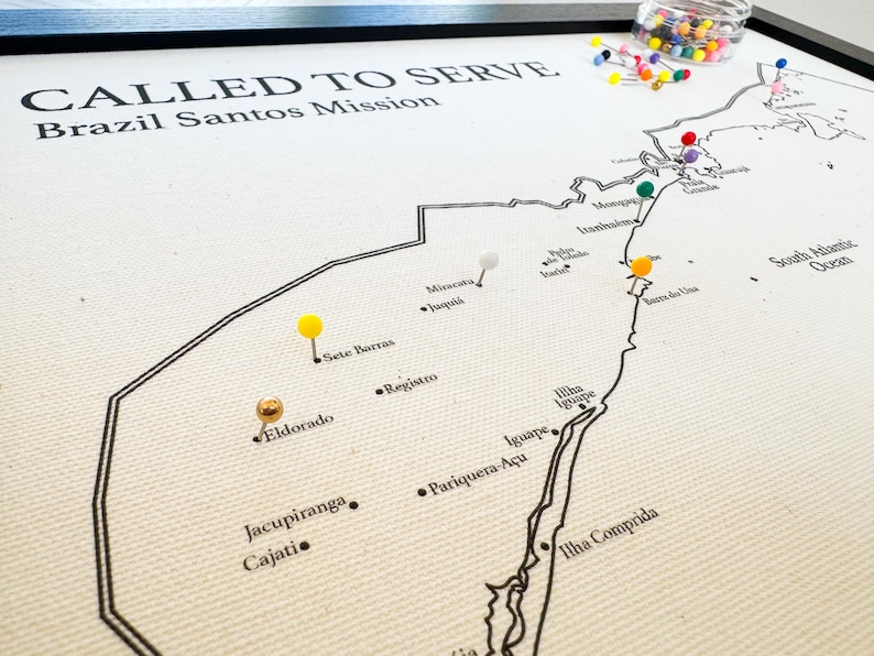 Missionary Map: Push Pin USA LDS Mission Tracker, Custom Keepsake Gift ...