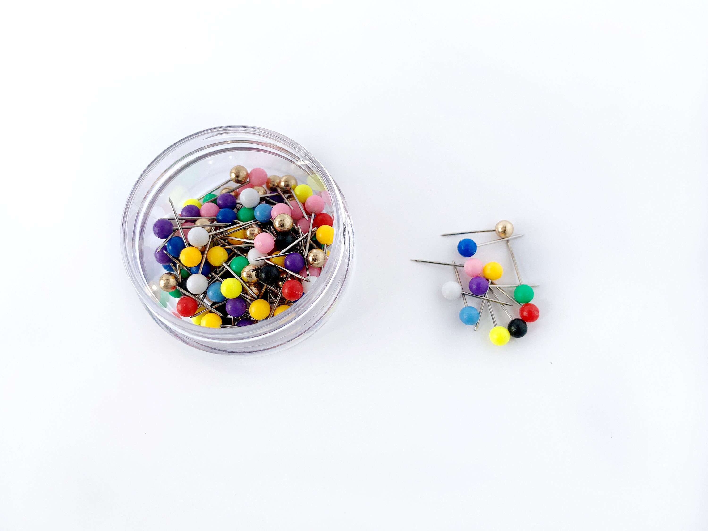 Multi Colored Set Map Push Pins Set of 50 100 or 200 Multi | Etsy