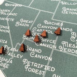 US National Parks Push Pin Map Framed, National Park Travel Tracker ...