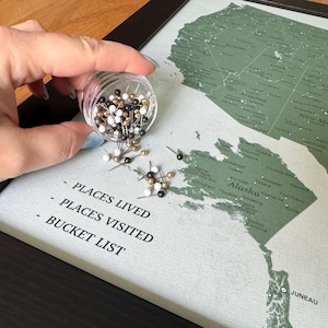 Personalized Push Pin US Travel Map: Major Cities & State Capitals ...