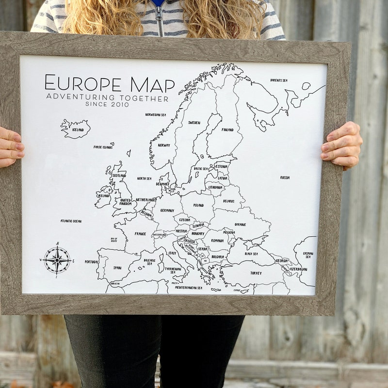 Europe Map - Etsy